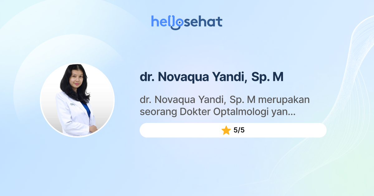 dr. Novaqua Yandi, Sp. M, Optalmologi - Buat Booking Online - HelloSehat