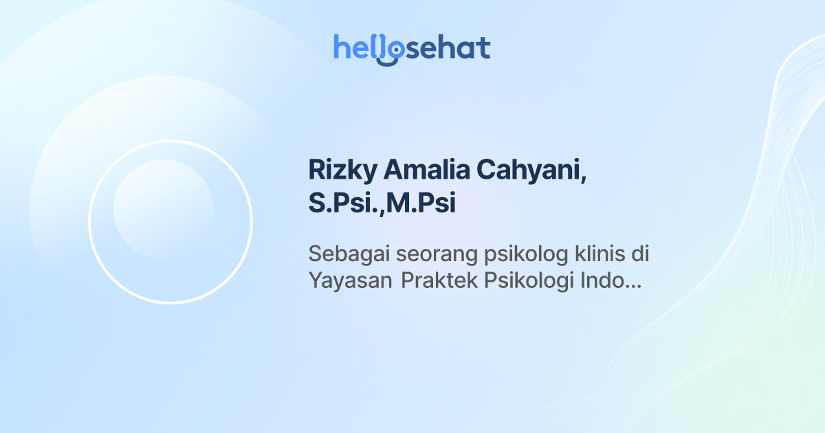 Rizky Amalia Cahyani, S.Psi.,M.Psi, Psikologi - Buat Booking Online ...