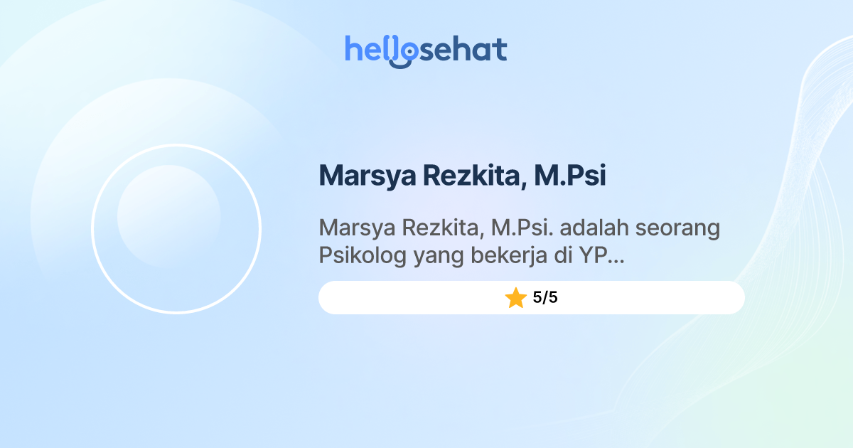 Marsya Rezkita, M.Psi, Psikologi - Buat Booking Online