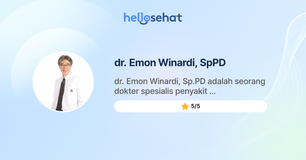 dr. Emon Winardi, SpPD, Penyakit Dalam / Internist - Buat Booking ...