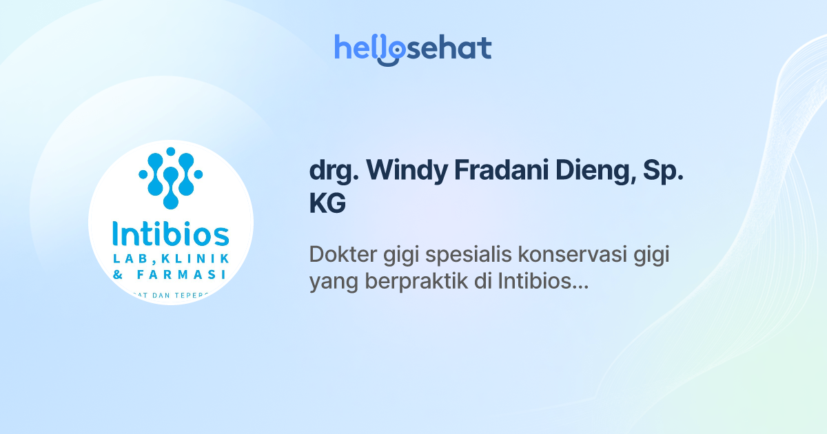 drg. Windy Fradani Dieng, Sp. KG, Dokter Gigi - Buat Booking Online ...