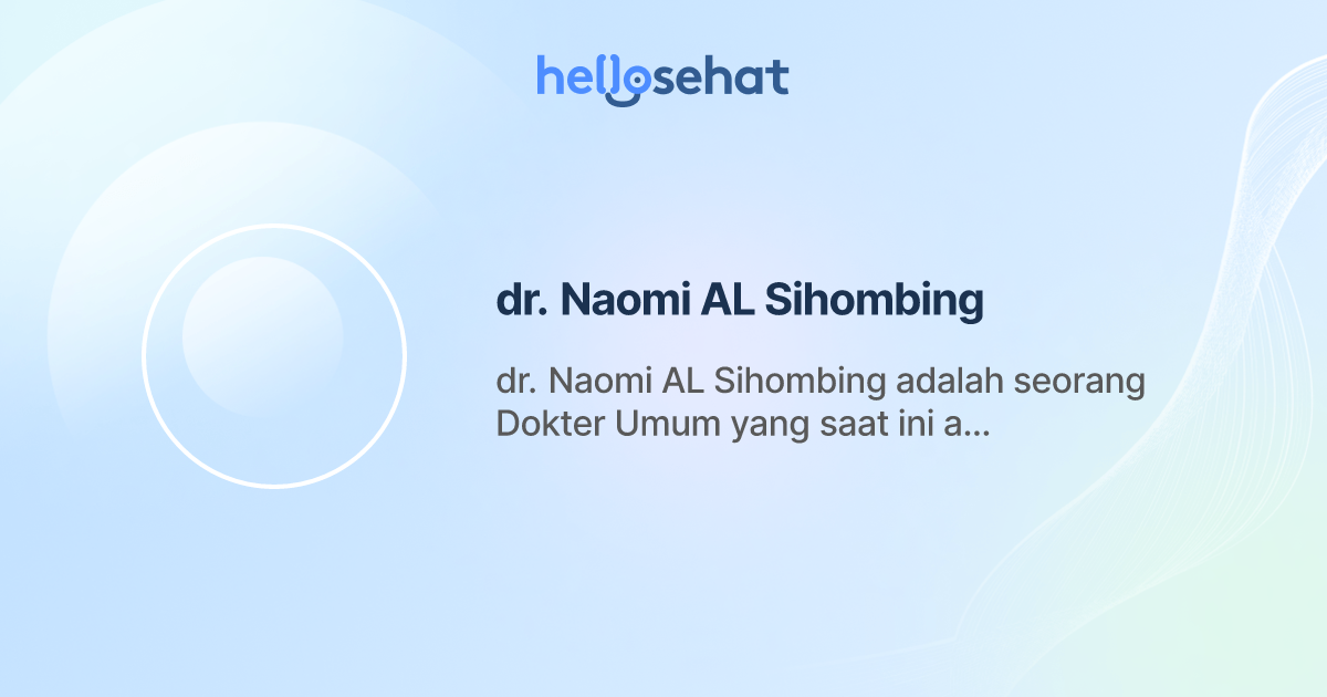 dr. Naomi AL Sihombing dr. Naomi AL Sihombing
