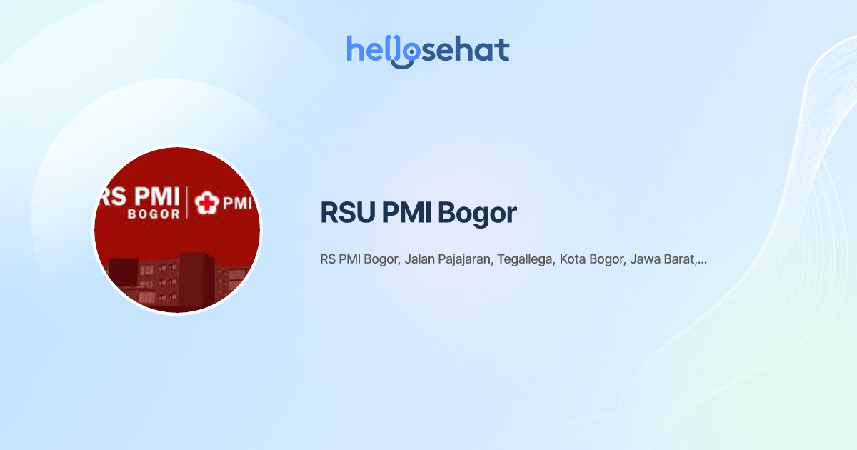RSU PMI Bogor - Buat Booking Online - HelloSehat