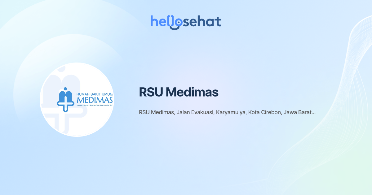 RSU Medimas - Buat Booking Online - HelloSehat