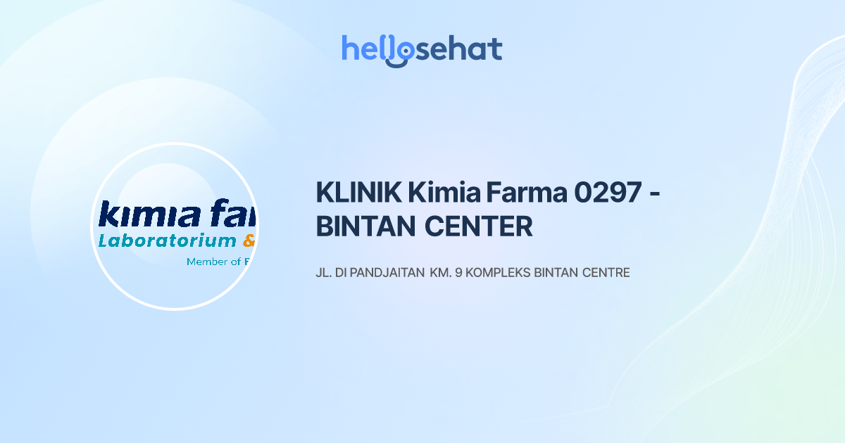 KLINIK Kimia Farma 0297 - BINTAN CENTER
