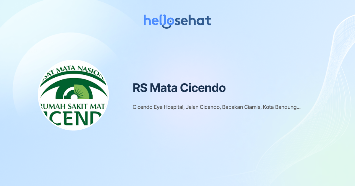 RS Mata Cicendo - Buat Booking Online - HelloSehat