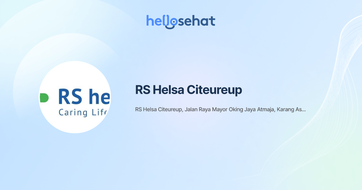 RS Helsa Citeureup - Buat Booking Online - HelloSehat