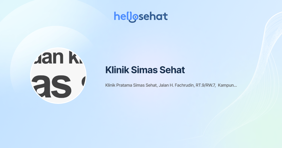 Klinik Simas Sehat - Buat Booking Online - HelloSehat