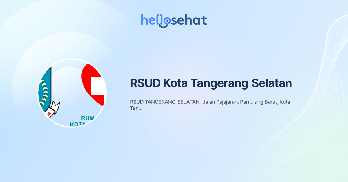 Rsud Tangerang Logo RSUD Kota Tangerang Luncurkan Layanan ERACS Dalam