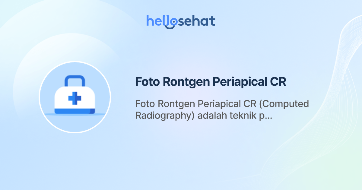 Foto Rontgen Periapical CR