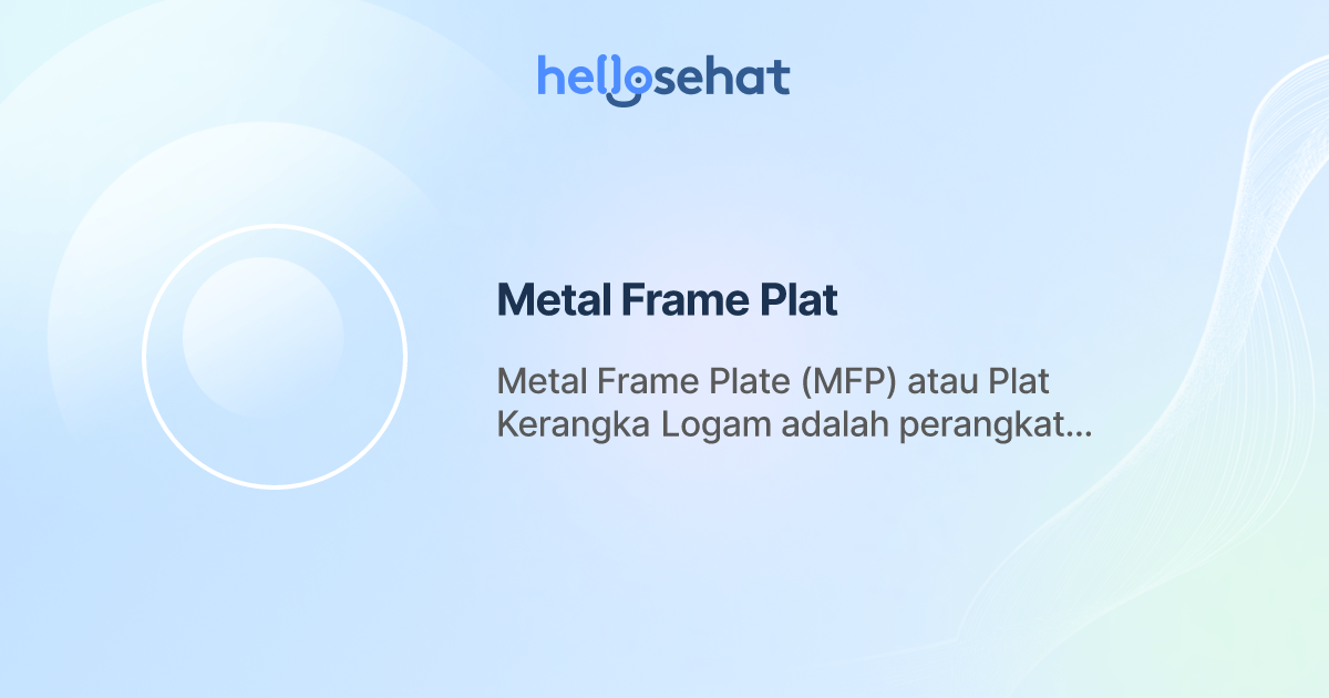 Metal Frame Plat