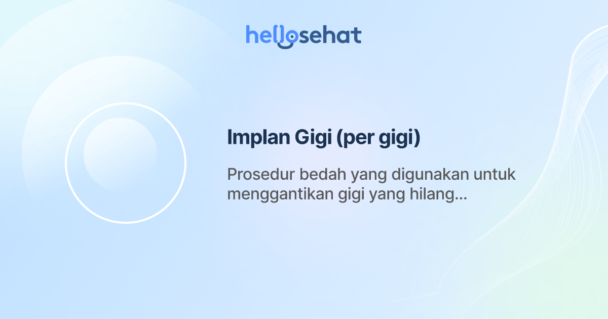 Implan Gigi (per gigi)