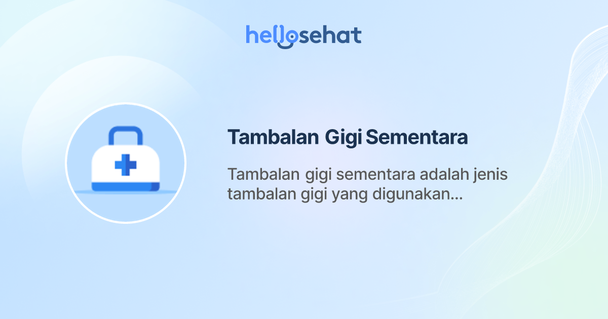 Tambalan Gigi Sementara