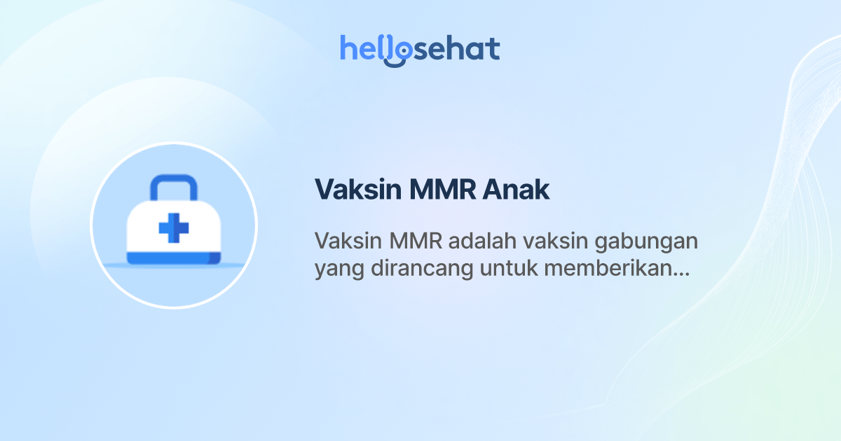 Vaksin MMR Anak
