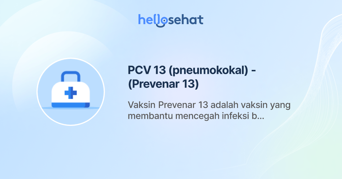 PCV 13 (pneumokokal) - (Prevenar 13)