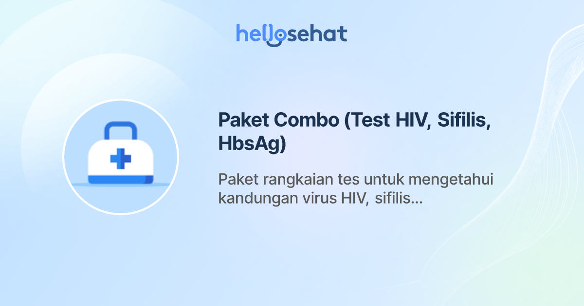 Paket Combo (Test HIV, Sifilis, HbsAg)