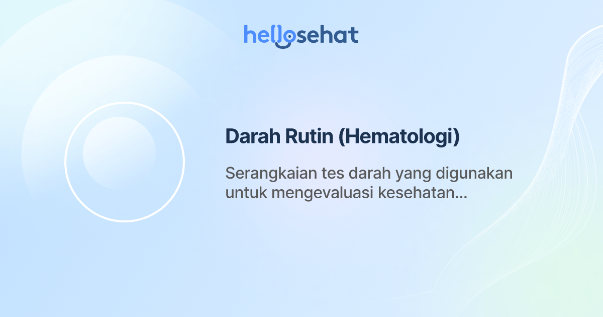 Pemeriksaan Hematologi